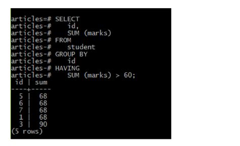sql having vs where what s the difference objectrocket