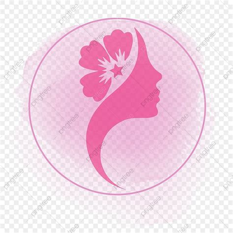 Gambar Logo Wanita Logo Kecantikan Cat Air Logo Kecantikan Merah Muda Logo Salon Png Dan