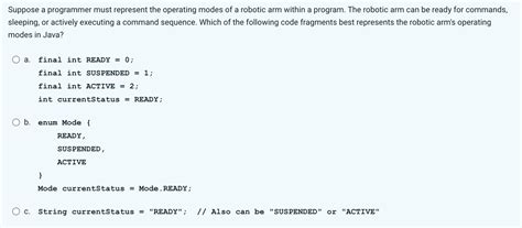 Solved Suppose A Programmer Must Represent The Operating