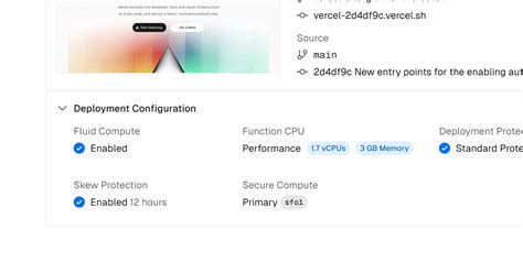 Deployment Pages Now Display Key Configuration Settings Vercel