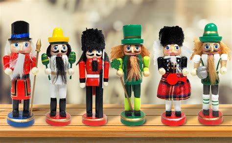 Surpriseseptember 6pcs Christmas Nutcrackers Ornaments Set
