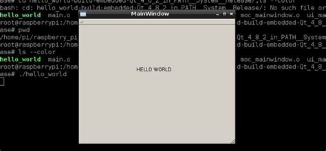 hello world program using qt in raspberry pi part 30 38