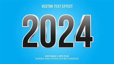 Premium Vector 2024 Text Effect