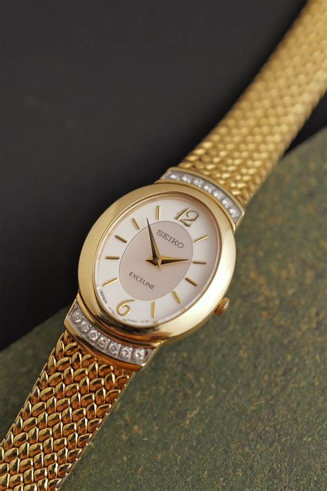 Seiko Exceline Mother Of Pearl Oval W Diamonds Circa1991 My First