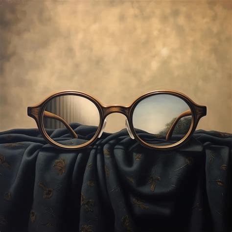 premium ai image a pair of glasses with wrong reflection