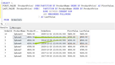 SQL SERVER 窗口函数 偏移函数LAGLEAD FIRST VALUE LAST VALUENTH VALUE sql偏移函数 CSDN博客
