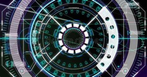 Animation Of Scope Scanning With Digital Data Processing Stock Footage Video Of Internet