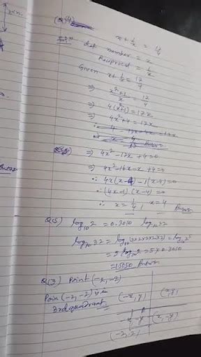 4 Sum Of A Number And Reciprocal Is 417 Then The Number Is5 If Log10