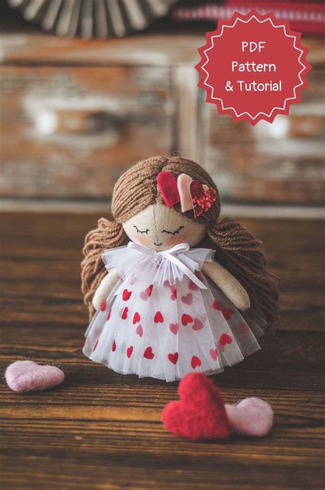 Valentines Doll Sewing Pattern And Tutorial Doll Easy Sewing Pattern Doll Sewing Pattern Pdf