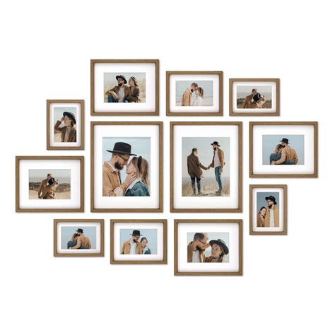 12 Piece Gallery Wall Frame Set Star Rustic Photo Frame Set With Mat