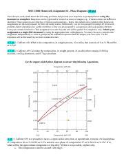 Homework Phase Diagrams Wk Docx MSE Homework Assignment Phase Diagrams