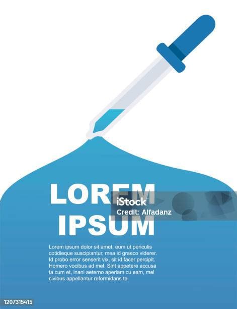 흰색 배경 수직 배너 인사말 카드 디자인에 큰 추상 적하 드롭 플랫 벡터 일러스트와 피펫 건강관리와 의술에 대한 스톡 벡터 아트 및 기타 이미지 건강관리와 의술 고무