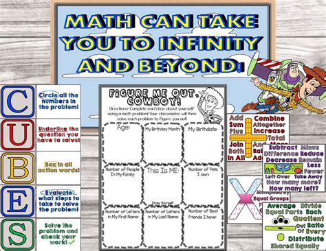 Printable Math Bulletin Board Kit And Activity Etsy
