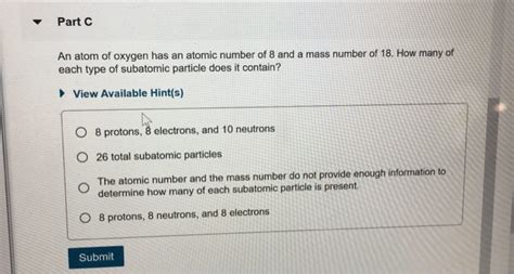 Solved Part B Which Subatomic Particles Contribute To An Chegg