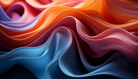 Free Photo Abstract Backdrop With Smooth Flowing Wave Pattern In Vibrant Colors Generated By