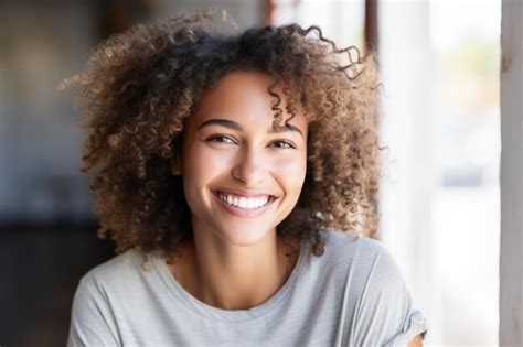 Premium Ai Image Woman Smiling And Looking At The Camera