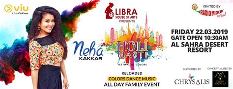 Bollywood Singing Sensation Neha Kakkar To Perform Live At Holi Masti Event In Dubai Dubai