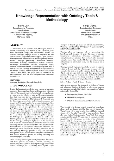 Pdf Knowledge Representation With Ontology Tools And Methodology