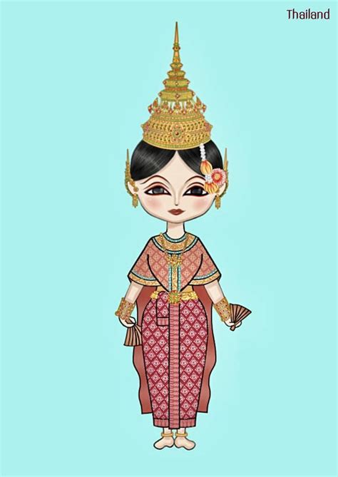 Ram Farang Ku รำฝรั่งคู่ Thai Fine Art Thailand 🇹🇭 ศิลปะ สาวอนิเมะ ฝรั่ง