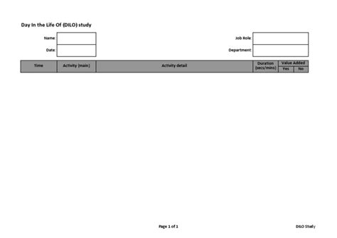 Day In The Life Of Dilo Study Name Job Role Date Department Pdf