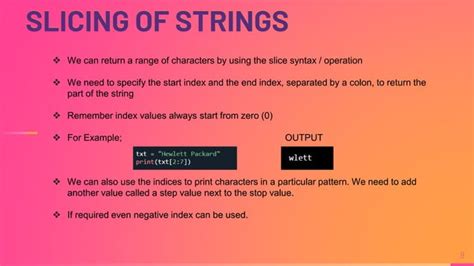 Strings In Python Ppt