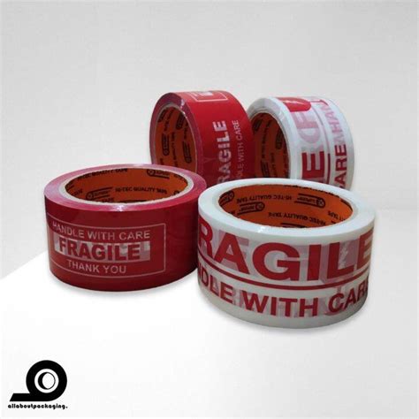 Fragile Packaging Tape 2 X 50 Meters Red White Lazada Ph