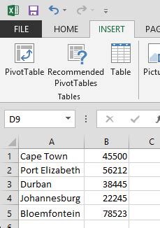 Use Bing Maps In Office Excel 2013