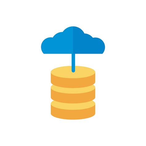 Cloud Computing With Data Disks Flat Style Vector Art At Vecteezy