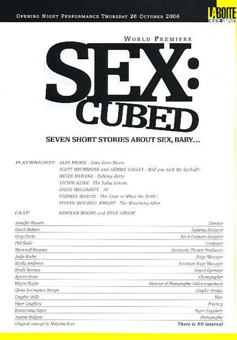 Sex Cubed La Boite Theatre