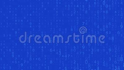 Digital Array Random Numbers 0 And 9 Video In A Matrix Style Stock