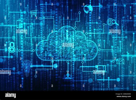 2d Illustration Of Cloud Computing Cloud Computing Concept Abstract Cloud Connection
