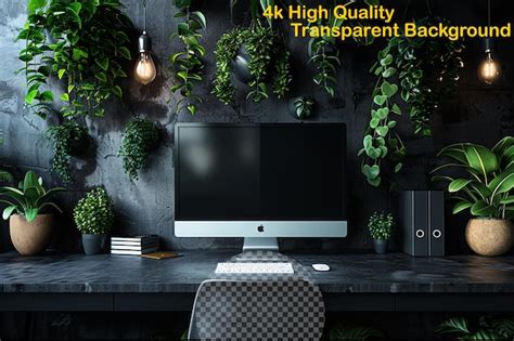 A Poster For A Computer With A Picture Of A Monitor And A Tablecloth Premium Ai Generated Psd