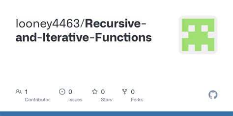 Github Looney4463recursive And Iterative Functions