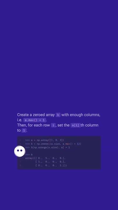 Convert Array Of Indices To One Hot Encoded Array In Numpy Shorts Youtube