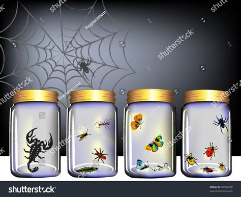 Insects Glass Jar Stock Vector Royalty Free 20109478 Shutterstock