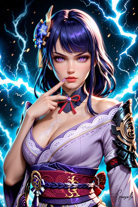 Raiden Shogun Portrait By Graizelle On Deviantart