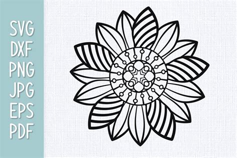 Sunflower Mandala Svg