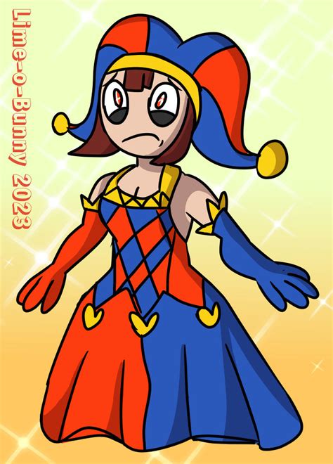 Pomni In A Dress By Lime O Bunny On Deviantart