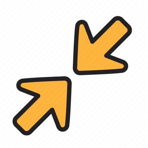 Arrow Indicator Directional Minimize Icon Download On Iconfinder