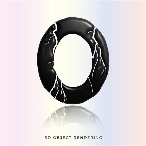 O 검정색 배경으로 3d 개체 렌더링 프리미엄 벡터
