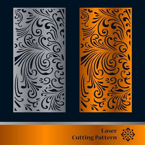 레이저 및 Cnc 절단 패널 템플릿 프리미엄 벡터