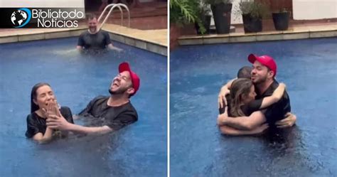 Luiza Possi Se Rende A Cristo E é Batizada Nas águas Ao Lado Do Marido NotÍcias Gospel