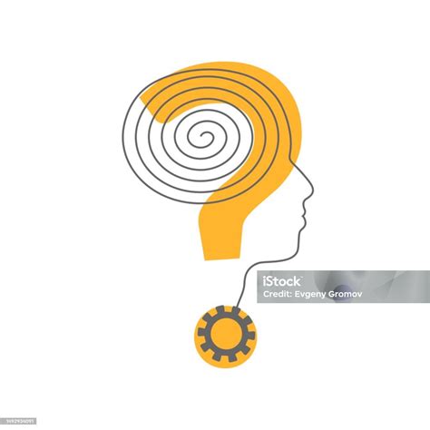 의심하는 사람 물음표가 있는 똑똑한 남성 캐릭터 머리 실루엣 기억과 해결책 탐색과 생각 개념 만족스럽지 못한 진지한 걱정 인간 고름에 대한 스톡 벡터 아트 및 기타 이미지