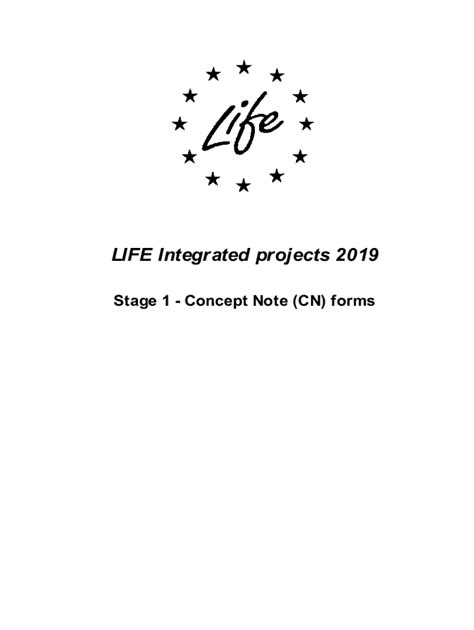 Fillable Online Life Programme To Open New Calls For Proposals And