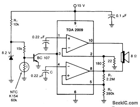 TEMPERATURE ALARM Alarm Control Control Circuit Circuit Diagram SeekIC