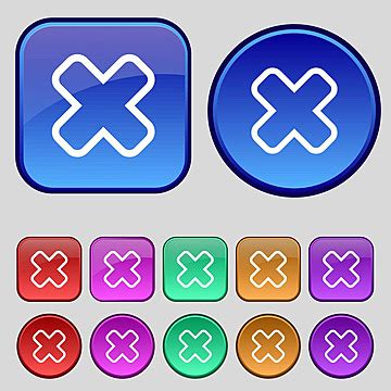 Vintage Cancel Buttons Set Iconic Designs In Vector Format Vector Air Vector Cancelled PNG