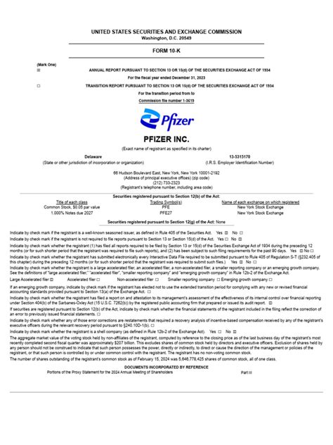 Appendix Pfizer Annual Report 2023 Pdf Clinical Trial Form 10 K