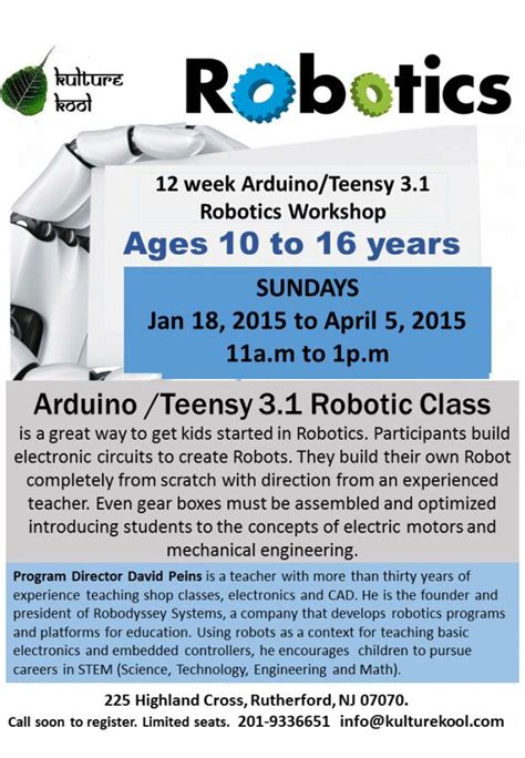 Arduino Robotics Class Starting Sunday 11815 In Rutherford Nj