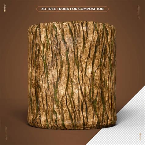 Premium Psd 3d Tree Trunk For Composition