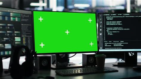 Chroma Key Displays In Server Farm Displaying Node Tree Programming